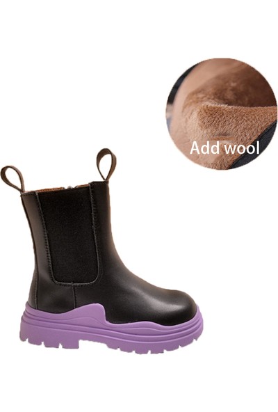 LRsmile Çocuk Sonbahar ve Kış Kadife Yumuşak Streç Chelsea Çizmeler (Yurt Dışından) LRsmile Çocuk Sonbahar ve Kış Kadife Yumuşak Streç Chelsea Çizmeler (Yurt Dışından)