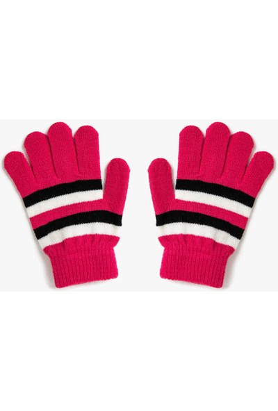 Koton Çizgili Eldiven