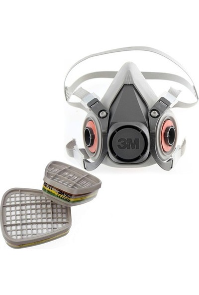 3m 6200 Yarım Yüz Maskesi (Medium) + 3m 6059 Abek1 Maske Filtresi (1 Çift) 3m 6200 Yarım Yüz Maskesi (Medium) + 3m 6059 Abek1 Maske Filtresi (1 Çift)