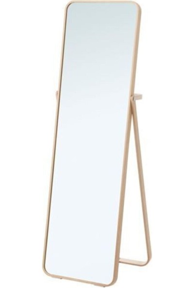 Meg Megstore.tr Dekoratif Ikornnes Ayaklı Dişbudak Ağacından Ahşap Boy Aynası Ahşap Boy Aynası (52X167 Cm)