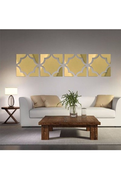 İkra Ajans Dekoratif Gold / Altın Duvar Pleksi Yapışkan Bantlı 30 x 30 cm 4'lü Set İkra Ajans Dekoratif Gold / Altın Duvar Pleksi Yapışkan Bantlı 30 x 30 cm 4'lü Set