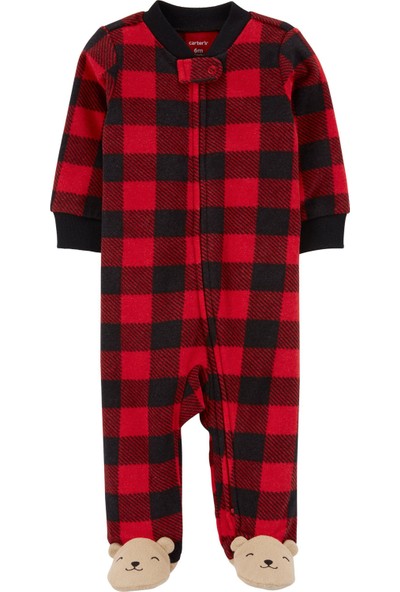 Carter's Bebek Ekose Uzun Kollu Patikli Polar Tulum