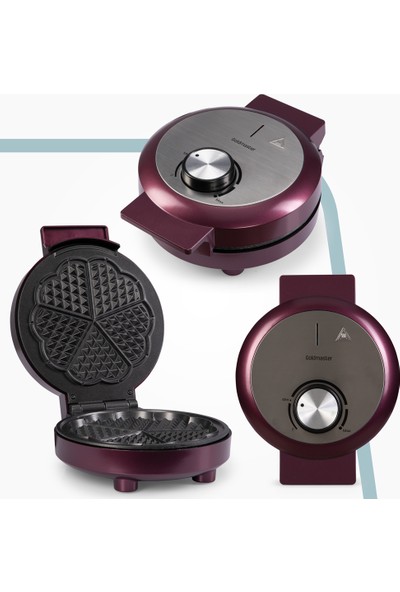 Goldmaster Sweet 1000W Taşmayı Önleyen Derin Plakalı Aşırı Isınmaya Dayanıklı Waffle Makinesi Mor Goldmaster Sweet 1000W Taşmayı Önleyen Derin Plakalı Aşırı Isınmaya Dayanıklı Waffle Makinesi Mor