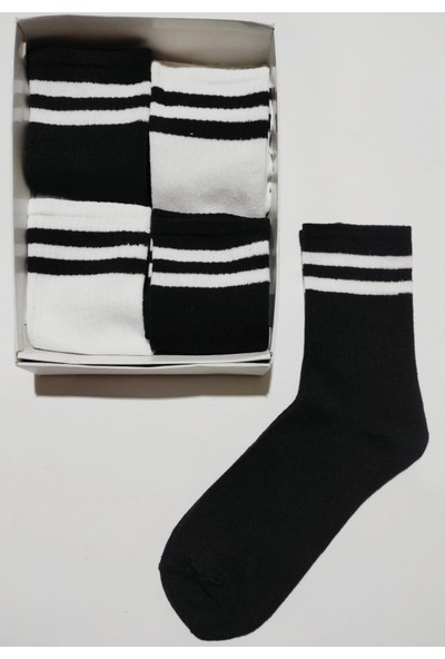 Soytemiz Çorap Çizgili Coton Kolej Çorap 4 Lü
