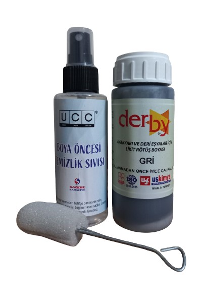 Derby Deri Eşya ve Ayakkabı Likit Bakım Rötuş Boyası ve Sağdıç Temizleme Sıvısı 100 ml Derby Deri Eşya ve Ayakkabı Likit Bakım Rötuş Boyası ve Sağdıç Temizleme Sıvısı 100 ml