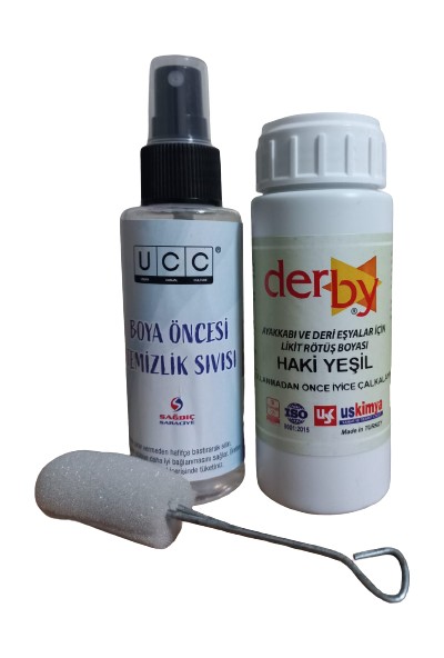 Derby Deri Eşya ve Ayakkabı Likit Bakım Rötuş Boyası ve Sağdıç Temizleme Sıvısı 100 ml Derby Deri Eşya ve Ayakkabı Likit Bakım Rötuş Boyası ve Sağdıç Temizleme Sıvısı 100 ml