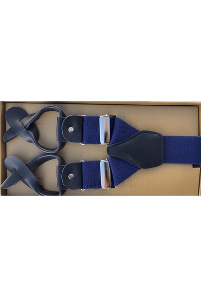 Kemer Sepeti Saks Mavi Düğmeli Pantolon Askısı Kemer Sepeti Saks Mavi Düğmeli Pantolon Askısı