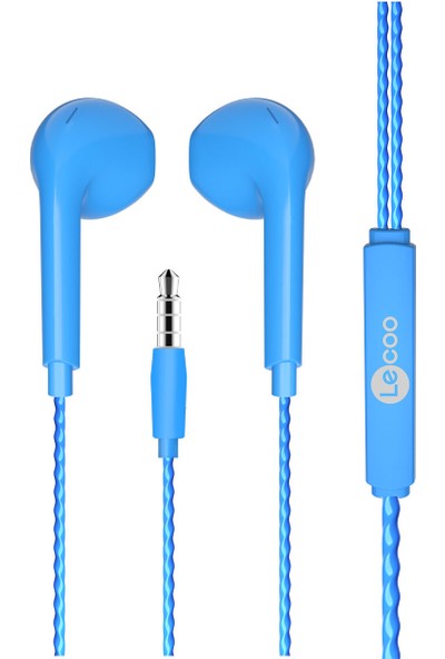 Lecoo EH104 3.5mm Jacklı Kulak İçi Mikrofonlu Kulaklık Mavi