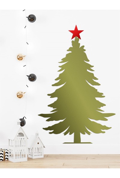 Altın Reklam Pleksi Yılbaşı Ağacı 2