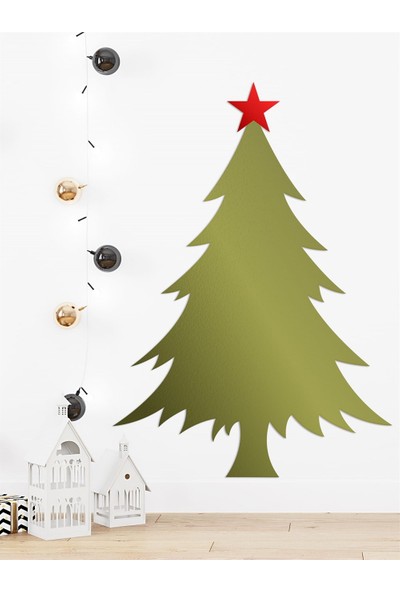 Altın Reklam Pleksi Yılbaşı Ağacı 5