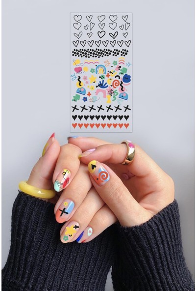 Flash TattoosFlash Tattoos Funky Punky Abstract Çok Renkli Modern Tırnak Çıkartmaları-Tırnak Dövmesi Flash TattoosFlash Tattoos Funky Punky Abstract Çok Renkli Modern Tırnak Çıkartmaları-Tırnak Dövmesi