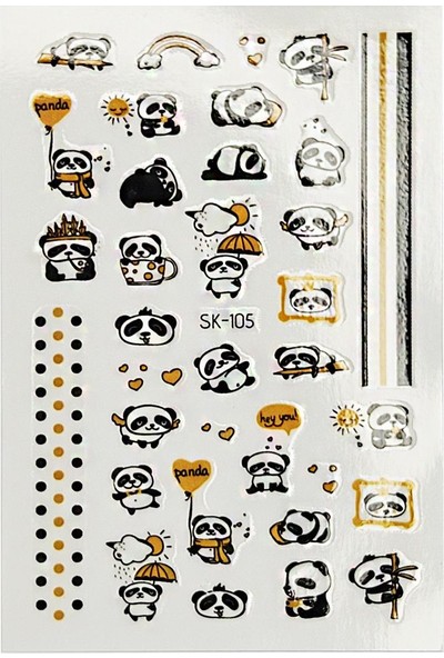 Flash Tattoos Flash TattoosFlash Tattoos Kung Fu Sevimli Panda Desenli Kendinden Yapışkanlı Nail Art Süsü-Tırnak Sticker Flash Tattoos Flash TattoosFlash Tattoos Kung Fu Sevimli Panda Desenli Kendinden Yapışkanlı Nail Art Süsü-Tırnak Sticker