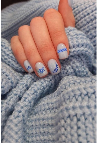 Flash Tattoos Flash TattoosFlash Tattoos Blue Blanc Mavi Çiçekler Kendinden Yapışkanlı Nail Art Süsü-Tırnak Sticker Flash Tattoos Flash TattoosFlash Tattoos Blue Blanc Mavi Çiçekler Kendinden Yapışkanlı Nail Art Süsü-Tırnak Sticker