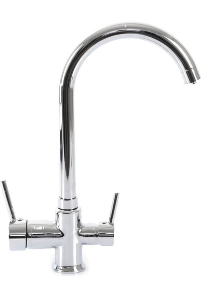 Opak 3 Yollu Su Arıtma ve Şebeke Musluklu Evye Bataryası