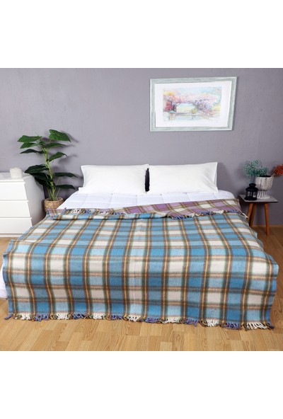 Yavuz Tekstil Scotch yün battaniye çift kişilik 160 x 220 cm ölçülerinde