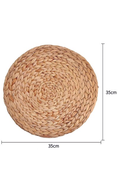 CANDEL El Yapımı Örme Hasır Amerikan Servis Supla 35 cm 1 Adet CANDEL El Yapımı Örme Hasır Amerikan Servis Supla 35 cm 1 Adet