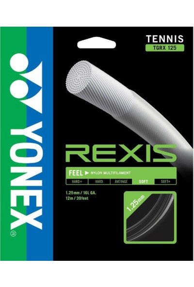 Yonex Rexis 1.30 / 12M Siyah Tenis Kordajı