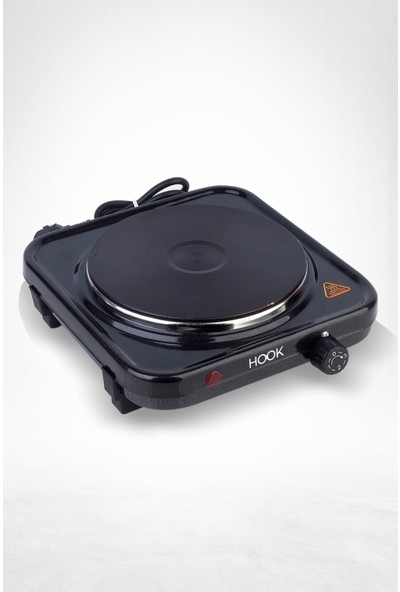 Hook Plate Tekli Elektrikli Ocak Ayarlanabilir Termostatlı Pleyt 1000W Siyah Hook Plate Tekli Elektrikli Ocak Ayarlanabilir Termostatlı Pleyt 1000W Siyah