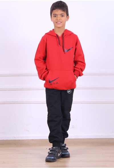 e-bizz store Unisex Nike Baskılı Çocuk Kırmızı Siyah Eşofman Takımı e-bizz store Unisex Nike Baskılı Çocuk Kırmızı Siyah Eşofman Takımı
