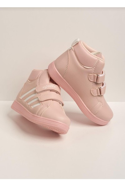 Darklow 4-B Çocuk Spor Bot Günlük Cırtlı Ayakkabı Pudra-Beyaz Darklow 4-B Çocuk Spor Bot Günlük Cırtlı Ayakkabı Pudra-Beyaz