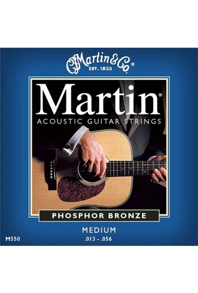 Martin M550 - Phosphor Bronze (13-56) Medium - Akustik Gitar Teli Martin M550 - Phosphor Bronze (13-56) Medium - Akustik Gitar Teli