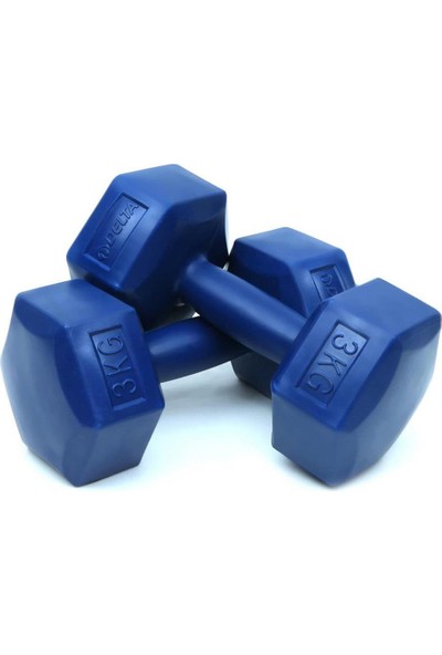 Delta 3 Kg x 2 Adet Köşeli Mavi Plastik Dambıl Ağırlık Seti Delta 3 Kg x 2 Adet Köşeli Mavi Plastik Dambıl Ağırlık Seti