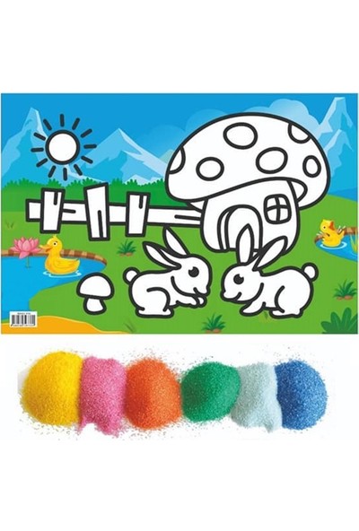 Ayas Eğitici Oyuncak Büyük Boy Kum Boyama Seti 30 x 21 cm A4 Boyutu Ayas Eğitici Oyuncak Büyük Boy Kum Boyama Seti 30 x 21 cm A4 Boyutu
