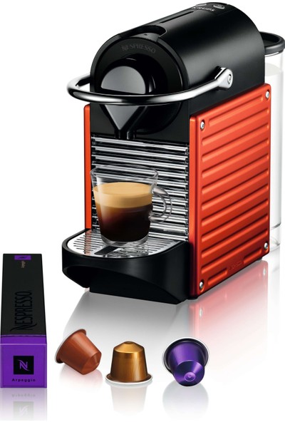 Nespresso C61 Pixie Red Kapsüllü Kahve Makinesi Nespresso C61 Pixie Red Kapsüllü Kahve Makinesi