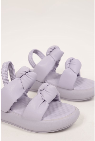 Usludan Summer Lila Düğüm Detaylı Sandalet US10667 Usludan Summer Lila Düğüm Detaylı Sandalet US10667