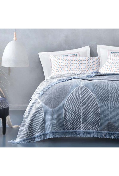 Yataş Bedding Dona Çift Kişilik Pamuk Battaniye - Mavi