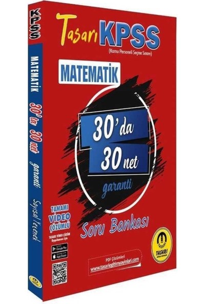 KPSS Matematik 30'da 30 Net Garanti Soru Bankası - Kolektif
