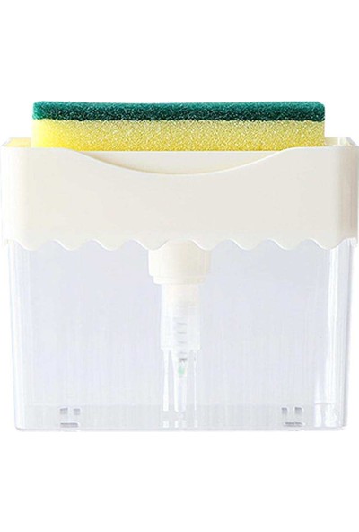 Dolity Bulaşık Sabun Pompası Dağıtıcı Caddy ile / Banyo Anlık Dolum Beyaz Için Sünger Tutucu (Yurt Dışından)