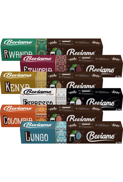 Beviamo Nespresso Uyumlu Kapsül Kahve Karma Set 60 Kapsül Beviamo Nespresso Uyumlu Kapsül Kahve Karma Set 60 Kapsül