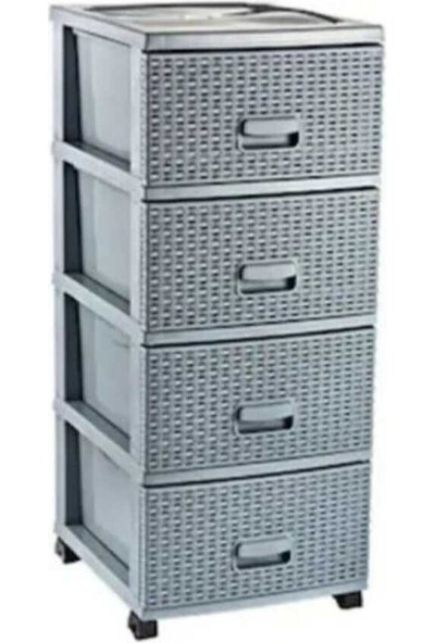 Tofipa Shop Gri Büyük Boy Plastik Komidin Çekmeceli 4 Katlı Sebzelik Tofipa Shop Gri Büyük Boy Plastik Komidin Çekmeceli 4 Katlı Sebzelik