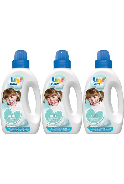 Uni Baby Sıvı Çamaşır Deterjanı 1500ML Aktif (Mavi) (3 Lü Set) Uni Baby Sıvı Çamaşır Deterjanı 1500ML Aktif (Mavi) (3 Lü Set)