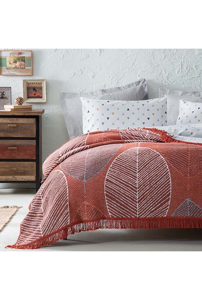 Yataş Bedding Dona Tek Kişilik Pamuk Battaniye - Kiremit