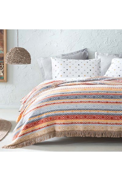 Yataş Bedding Lina Çift Kişilik Pamuk Battaniye - Kiremit