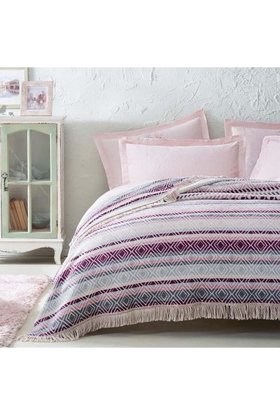 Yataş Bedding Lina Çift Kişilikpamuk Battaniye - Mürdüm