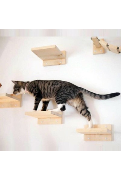 Zen Design 6'lı Kedi Tırmanma Merdiveni Duvar