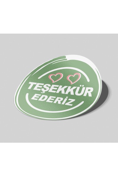 Matbaagraf Teşekkür Ederiz Sticker Yeşil 4X4CM 35 Adet Matbaagraf Teşekkür Ederiz Sticker Yeşil 4X4CM 35 Adet