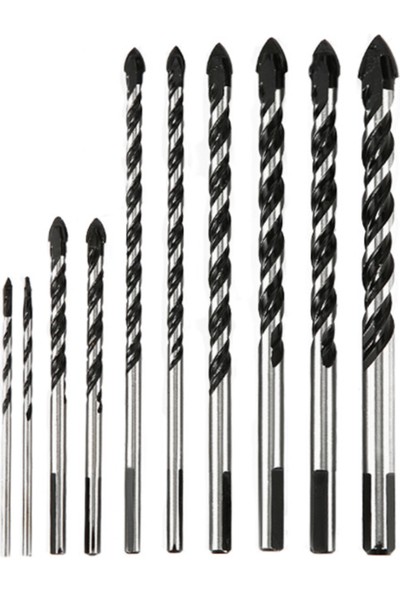 Mbw Duvar Matkap Uçları 10 Adet Karo Tuğla Cam Plastik