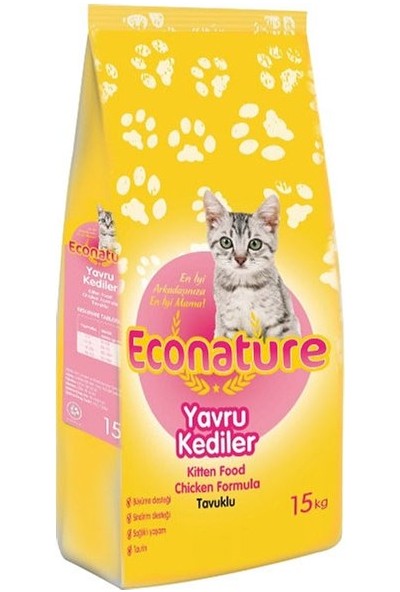 Econature Tavuklu Yavru Kedi Maması 15 kg