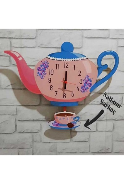 Biomak Çaydanlık ve Fincan Figürlü Saat Biomak Çaydanlık ve Fincan Figürlü Saat