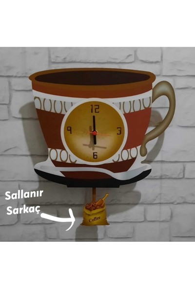 Biomak Kahve Dekoratif Sarkaçlı (Sallanır) Mutfak Duvar Saati Ebat : 26 x 31 cm Biomak Kahve Dekoratif Sarkaçlı (Sallanır) Mutfak Duvar Saati Ebat : 26 x 31 cm