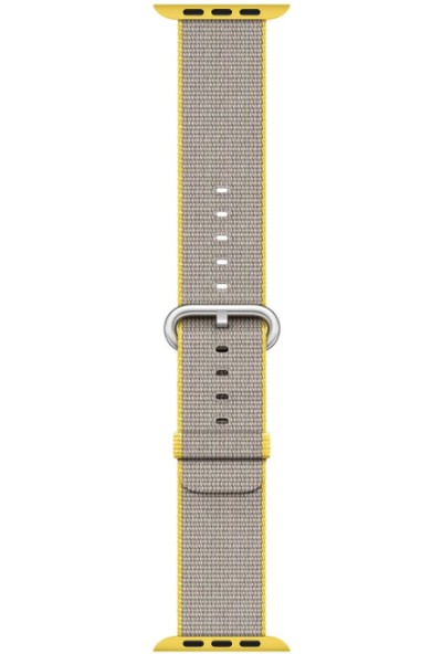 Apple Watch 42 mm Naylon Örme Sarı/a.gri Kayış
