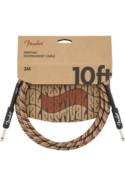 Fender 10 Inst Cable Raınbow 3 Metre Gitar Kablosu