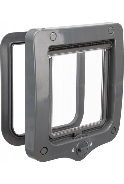 Trixie Kedi Kapısı, Çift Yönlü, 20 x 22 cm, gri