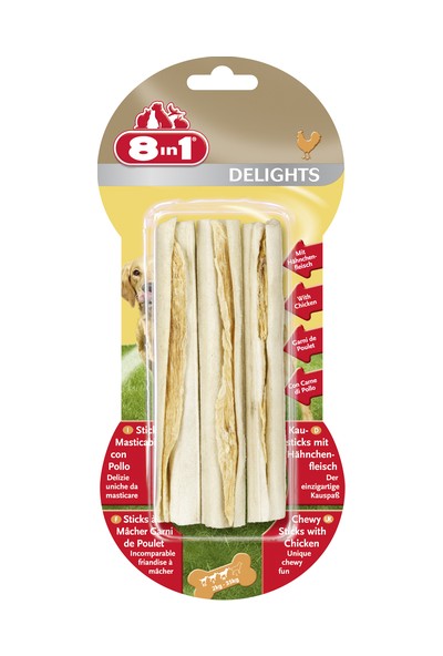 8in1 8 In 1 Delights Sticks 3´lü Stik Ağız Temizleme Kemiği 75 gr