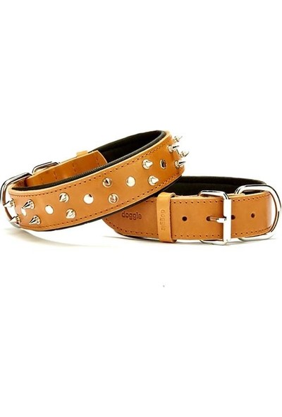 Doggie Comfort Deri Çivili Köpek Boyun Tasması Large Camel 4 x 57-65 cm Doggie Comfort Deri Çivili Köpek Boyun Tasması Large Camel 4 x 57-65 cm