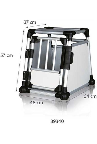 Trixie Köpek Taşıma Alüminyum Kafesi, 48 x 57 x 64 cm